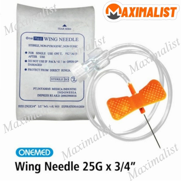 Jual Scalp Vein Set Wing Needle - Wing Kupu Kupu Needle - Wing Needle 23G/25G/27G - Jarum ...