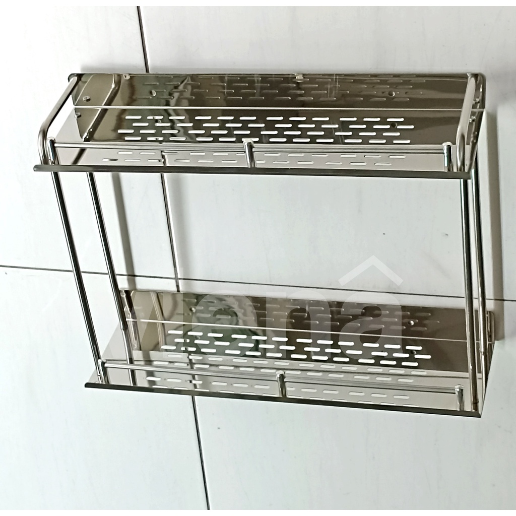 Jual Rak Stainless 2 Susun Tengah / 4002 - B | Shopee Indonesia