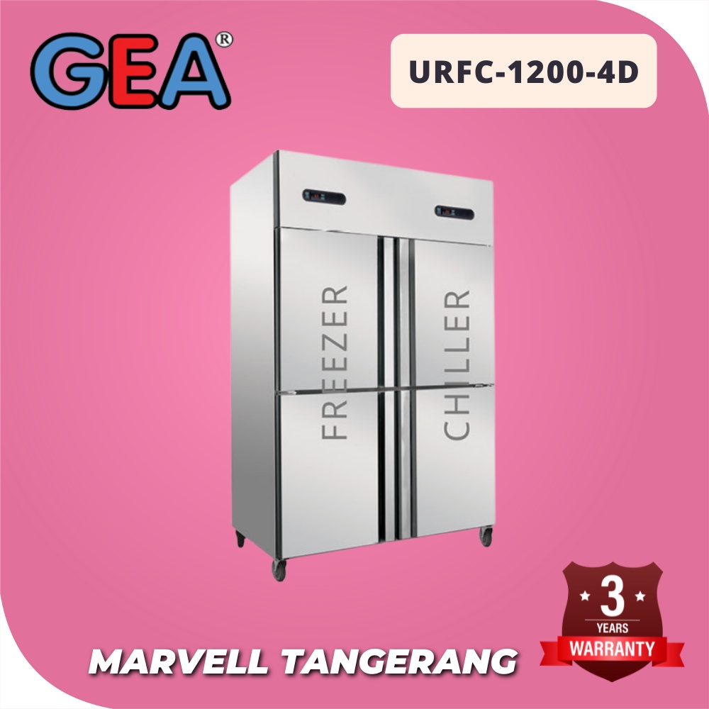 Jual UPRIGHT FREEZER CHILLER GEA URFC-1200-4D KULKAS DAPUR 4 PINTU ...