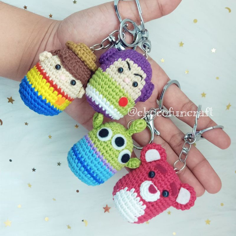 Jual Amigurumi Toy Story Boneka Rajut Mini Toy Story | Shopee Indonesia