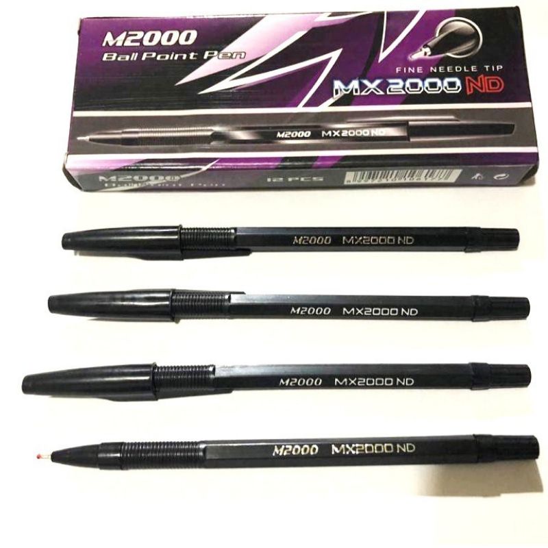 Jual pulpen Hitam m2000 isi 12 pcs | Shopee Indonesia