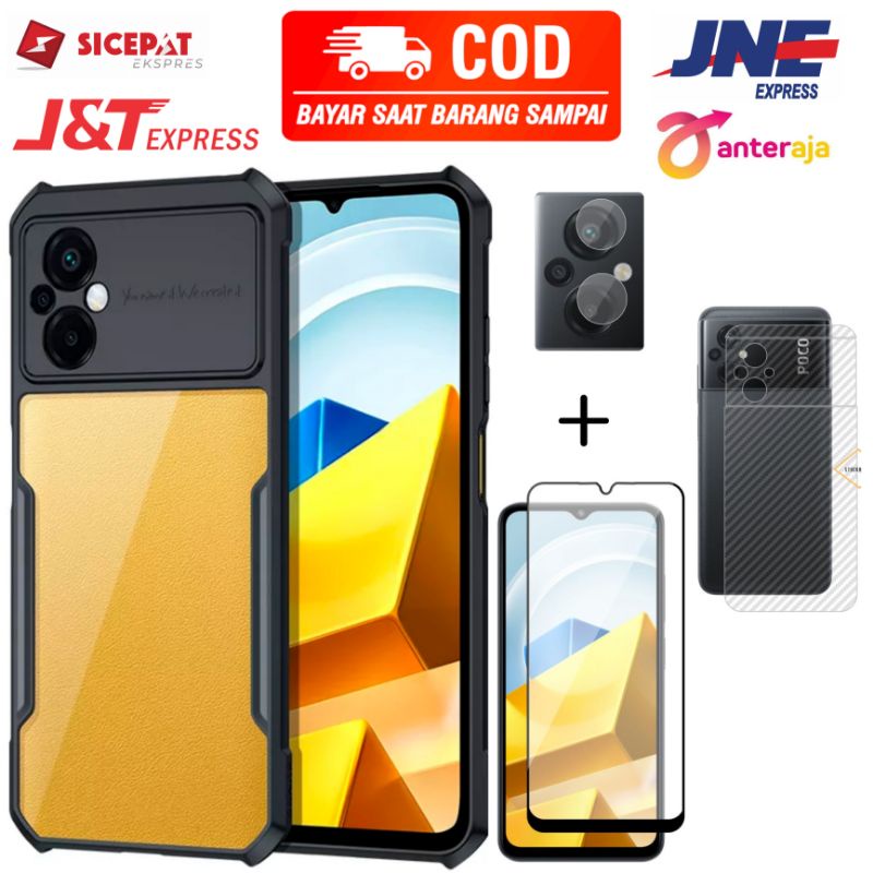 Jual PAKET LENGKAP Case Xiaomi Poco M5 Shockproof Premium Transparant ...