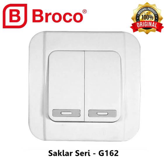 Jual Saklar Seri IB Broco Galleo G162 Double Switch 2 Gang Ganda White Saklar Tanam Broco Galleo ...
