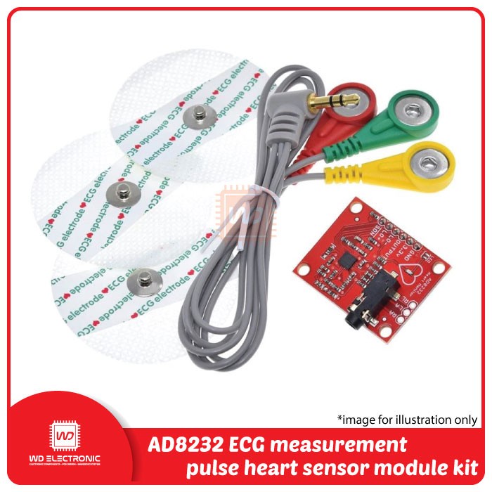 Jual AD8232 ECG measurement pulse heart sensor module kit SASLUN ...