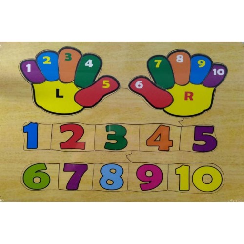 Jual PUZZLE KAYU ANGKA BENTUK TANGAN | Shopee Indonesia