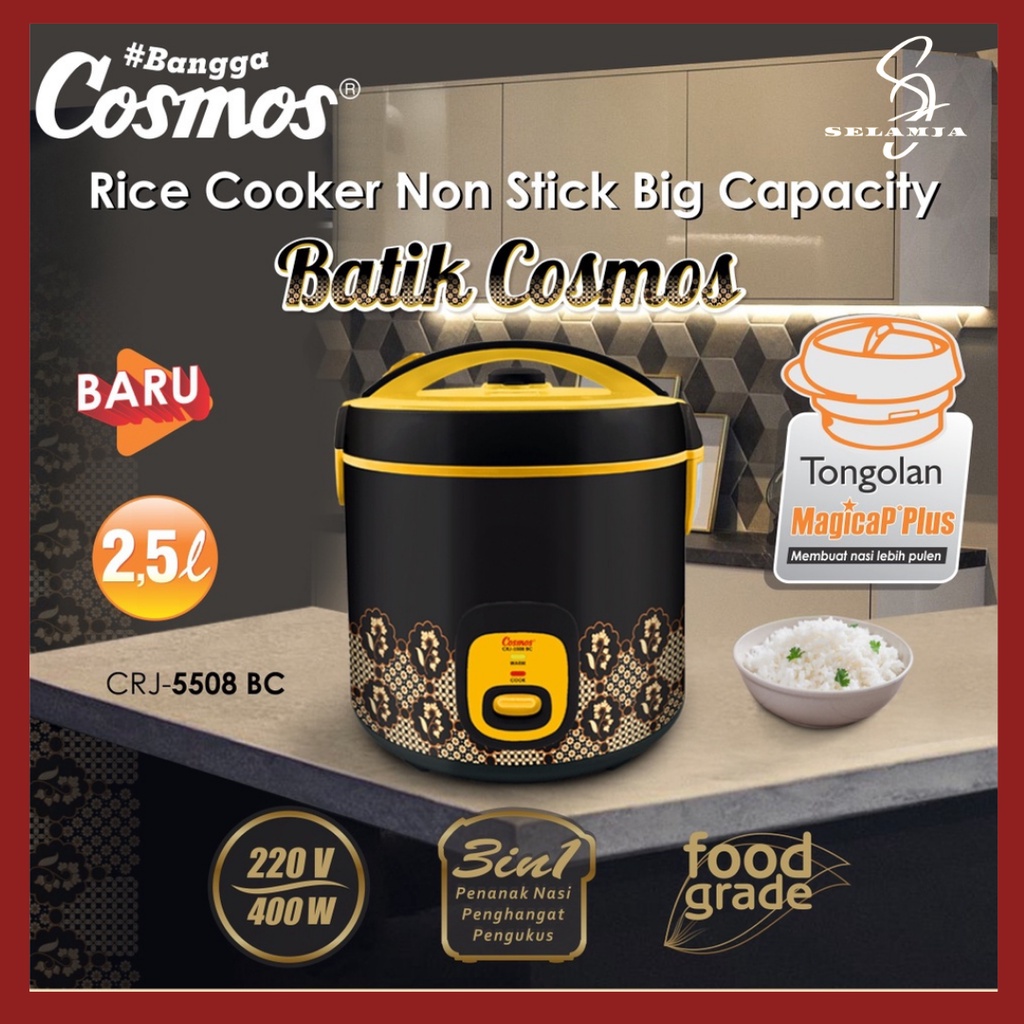 Jual Magic Com Cosmos CRJ-5508 BC/ Cosmos Rice Cooker 2.5 liter ...