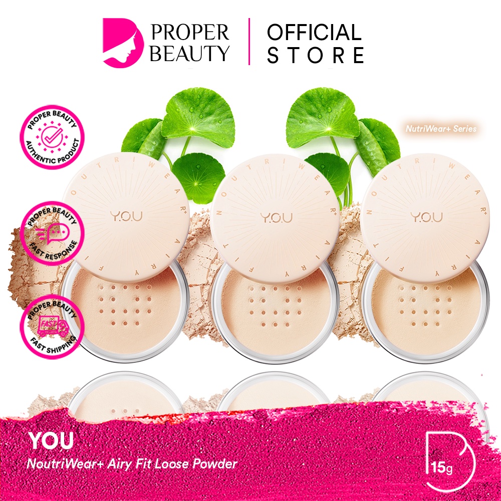 Jual YOU NoutriWear+ Airy Fit Loose Powder Indonesia / Bedak Tabur 15g ...