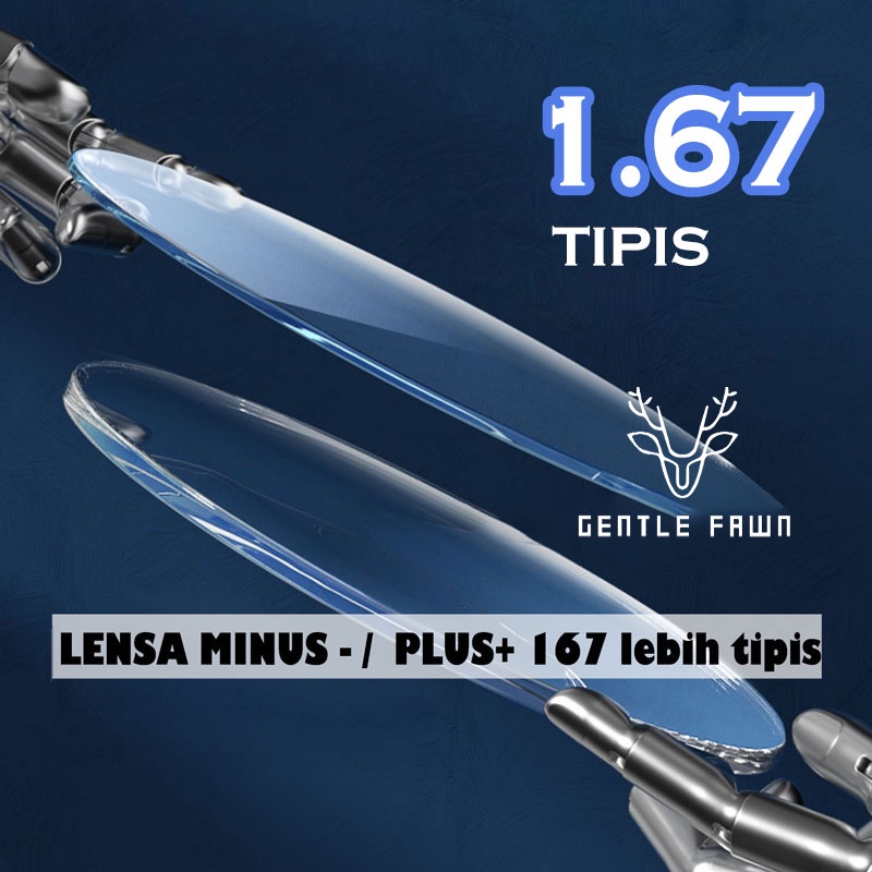 Jual GENTLE FAWN Lensa Tipis 167 Antiradiasi/Blueray/Photocromic MInus ...