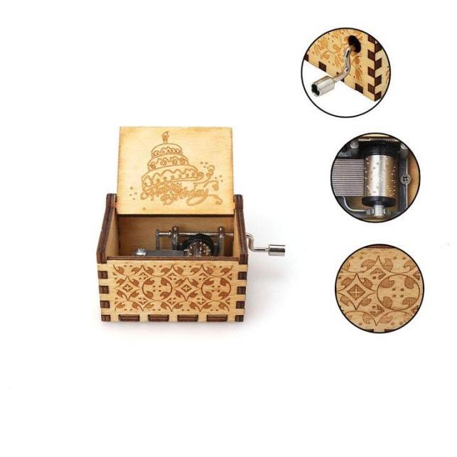 Jual Kotak Musik Kayu Antik Wooden Music Box Happy Birthday Kotak Music ...