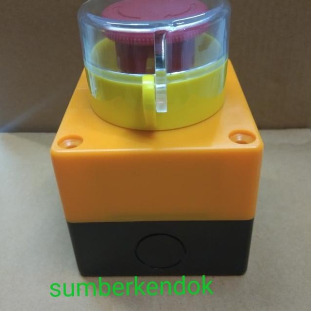 Jual TOMBOL EMERGENCY STOP + BOX + COVER LOCK 1NO + 1NC DURURAT PUSH ...