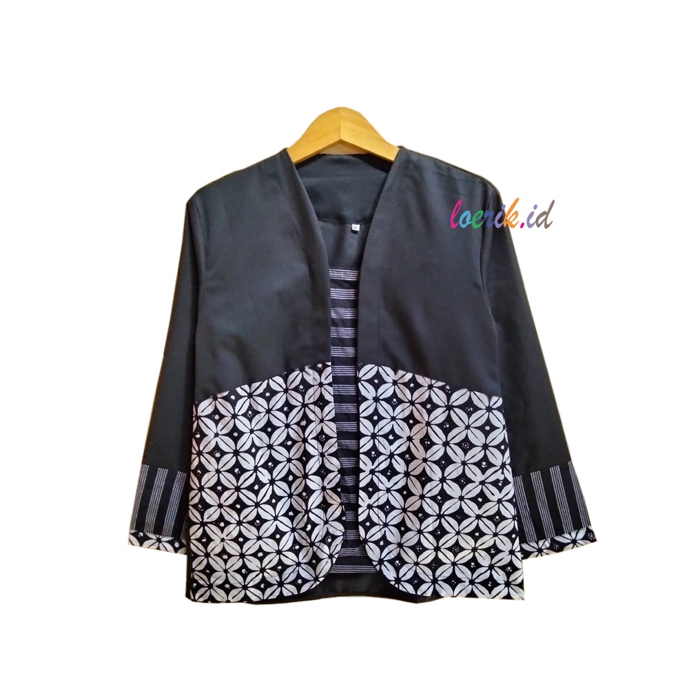 Jual KAHIYANG BLOUSE | BAJU BATIK KERJA WANITA | BATIK PREMIUM KOMBINASI LURIK MODEL KUTUBARU ...