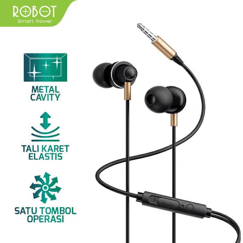 Jual Headset Robot RE240S Earphone Powerfull Bass ORIGINAL | Shopee Indonesia