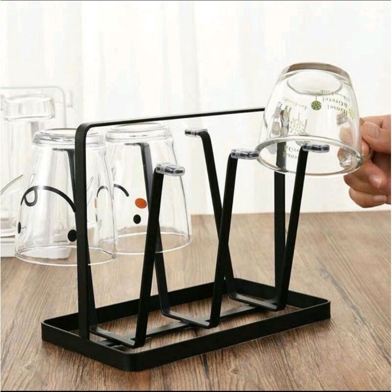 Jual rak gelas estetika minimalis/rak gelas besi/rak gelas murah/rak ...