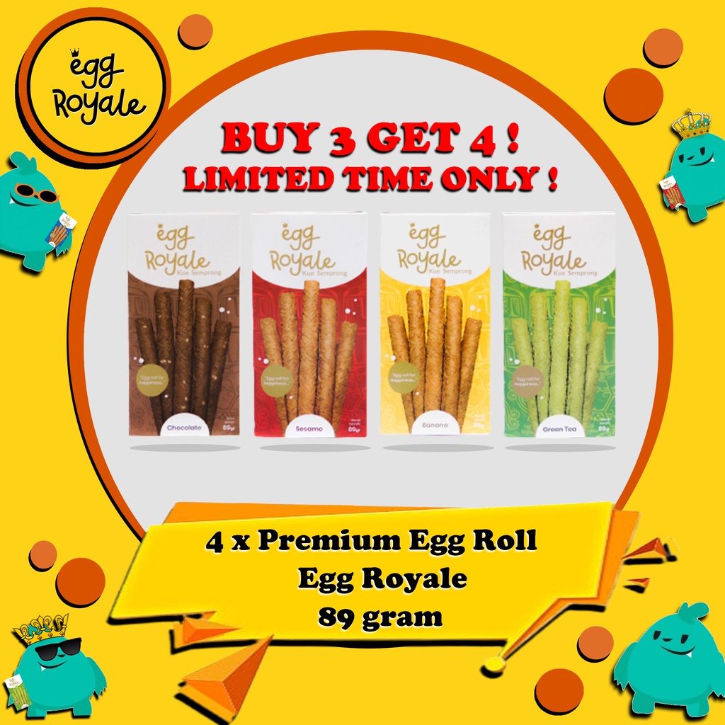 Jual Buy 3 Get 4 Egg Royale Egg Roll Kue Semprong Limited Special ...