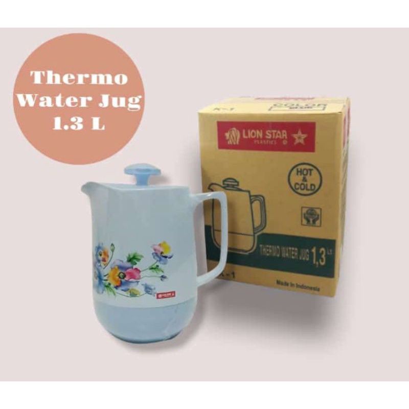 Jual THERMOS LION STAR/TEKO AIR PANAS DAN DINGIN/ESKAN (Thermo water jug 1,3 lt) | Shopee Indonesia