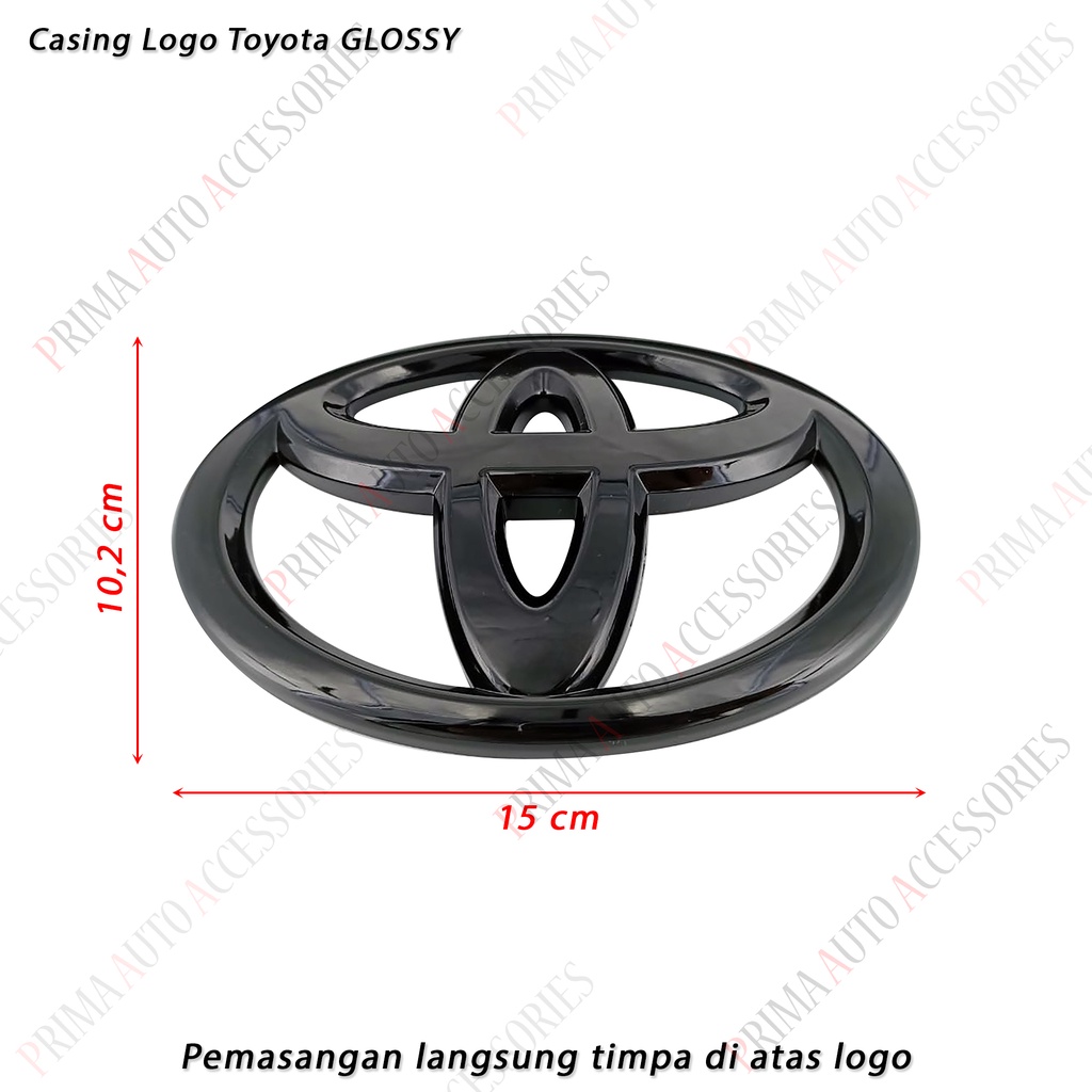 Jual Casing Logo Toyota Hitam Glossy 15 cm | Shopee Indonesia