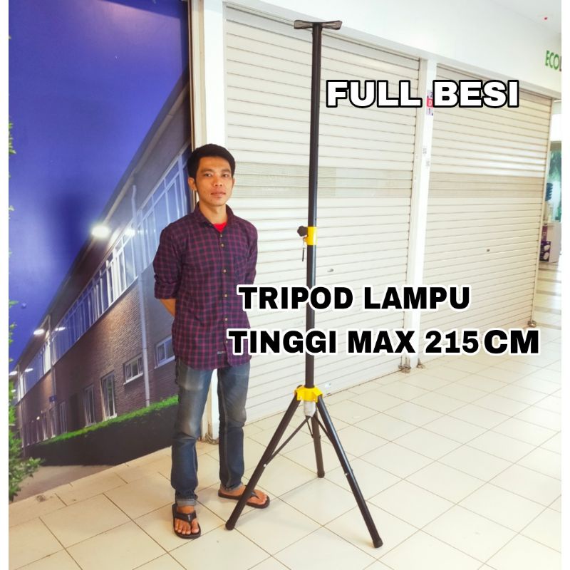 Jual Tripod Lampu Sorot/Lampu LED/Tiang Lampu Portable Tinggi Max 170cm ...