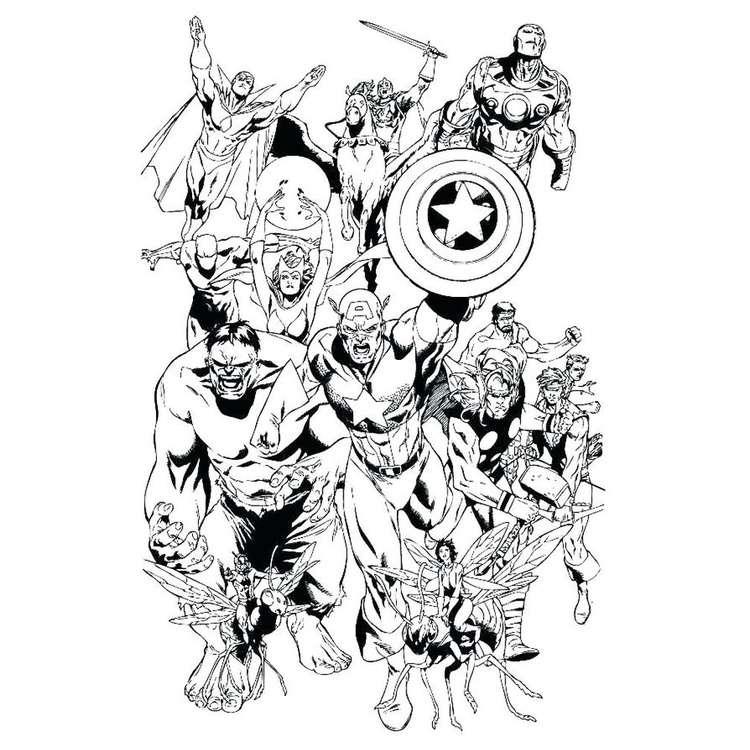 Jual Gambar Sketsa Mewarnai / Avenger / Part 1 / Gambar Sketsa / Gambar ...