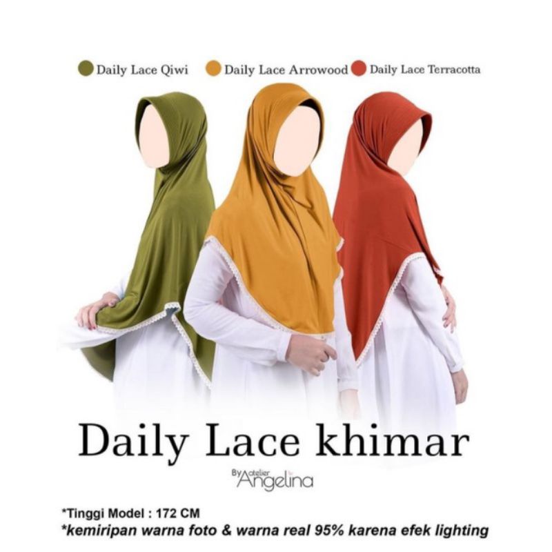 Jual Daily Lace Khimar Softpad (SP) Atelier Angelina New With Tag ...