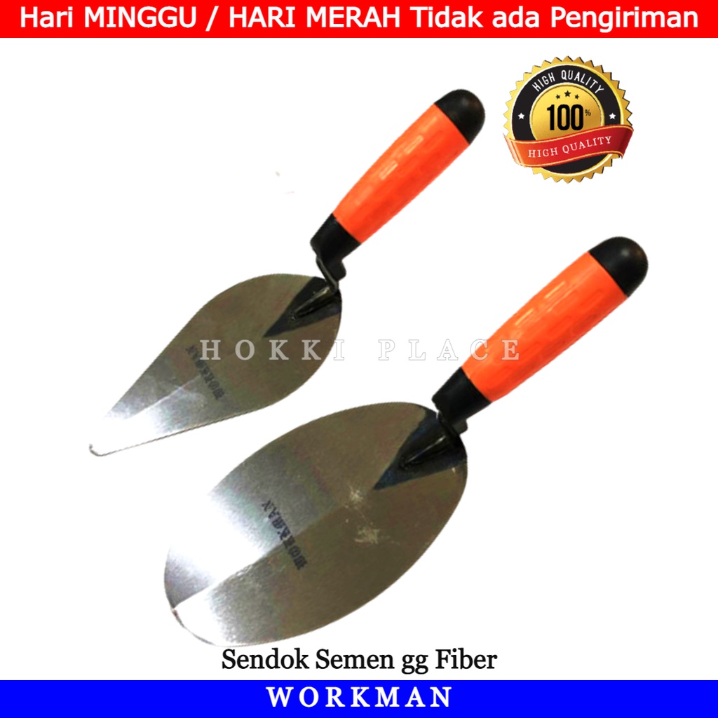 Jual SENDOK SEMEN BESI LANCIP UKURAN 6" INCH & 7" INCH GAGANG FIBER ...