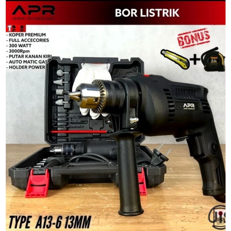 Jual #Bor beton 13mm APR type A13-6 JLD 8013 fullset koper impact drill ...