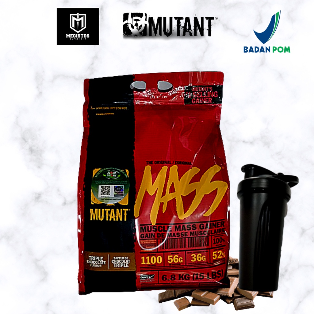 Jual Mutant Mass Muscle Mass Gainer 15 LBS Triple Chocolate Flavor ...