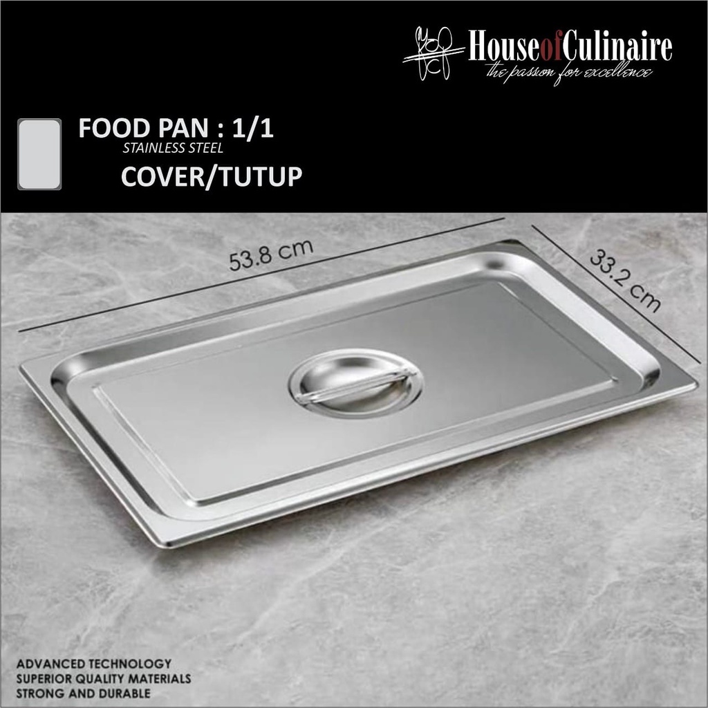 Jual Tutup Food Pan Stainless 1/1 Tutup Gastronom Pan | Shopee Indonesia