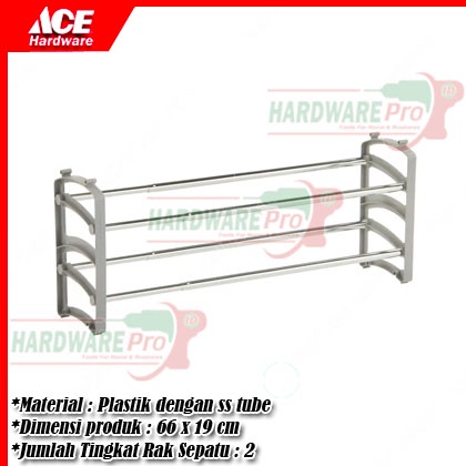 Jual Rak Sepatu 2 Tingkat Extendable Tempat Sepatu dan sandal Silver ...