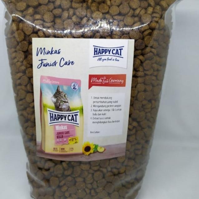Jual happy cat minkas junior repack 1 kg | Shopee Indonesia