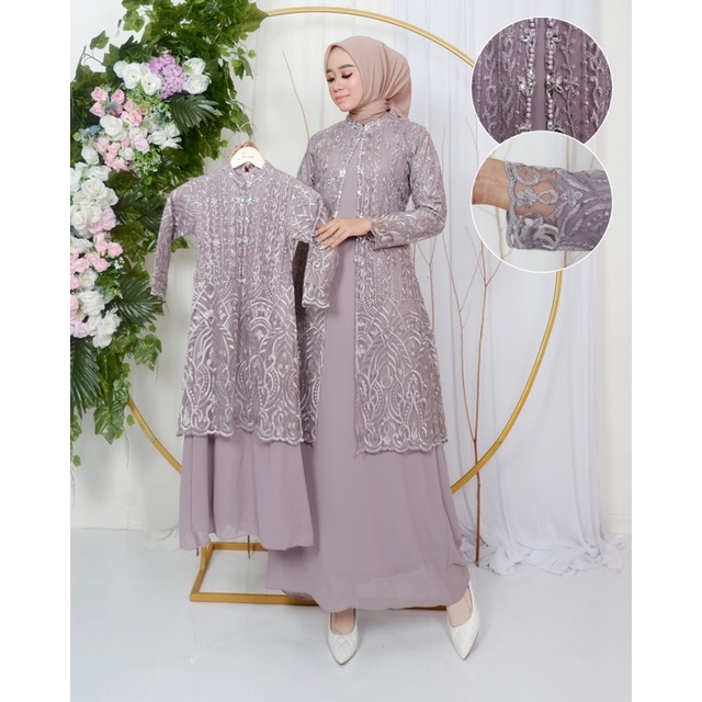 Jual Gamis Outher Couple Ibu dan Anak / Gamis Modern Couple / Gamis ...