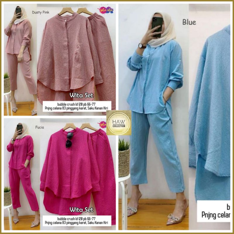 Jual Baju Satu Set Tunik dan Celana Wanita Wita Set By Satin Alin ...