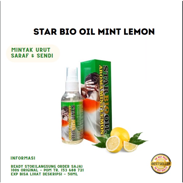 Jual Star Bio Oil Mint Lemon 50Ml | Shopee Indonesia