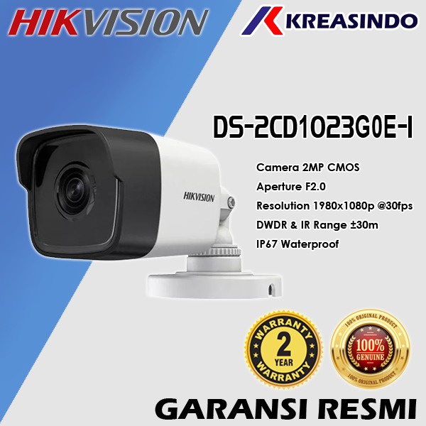 Jual HIKVISION DS-2CD1023G0E-I H.265+ IPCAM IP Camera 2mp CCTV Wifi Outdoor | Shopee Indonesia