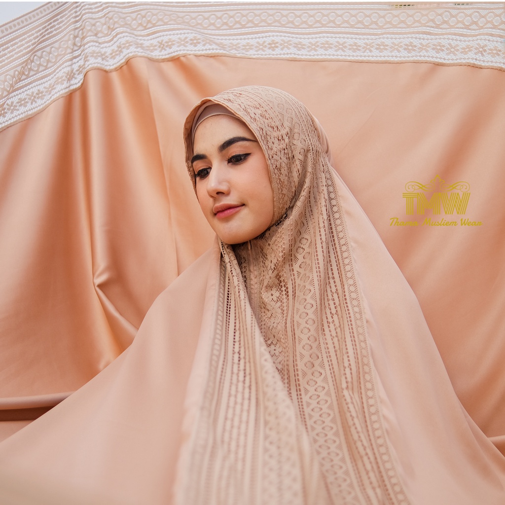 Jual Mukena Dewasa Renda Brokat Malika Premium 2in1 | Shopee Indonesia