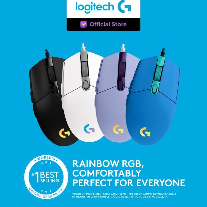 Jual Logitech G203 Mouse Gaming Wired RGB Lightsync with Macro [FS ...