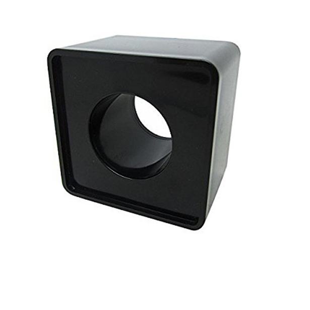 Jual Black ABS Mic Microphone Interview Square Cube Logo Flag Station ...
