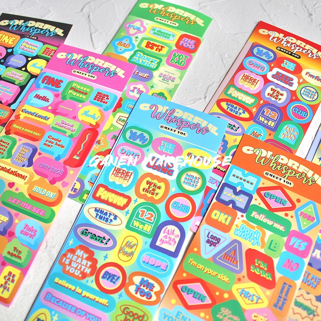 Jual [GW] Sticker 1 Lembar DIY Warna Warni Dekoratif Scrapbook | Shopee ...