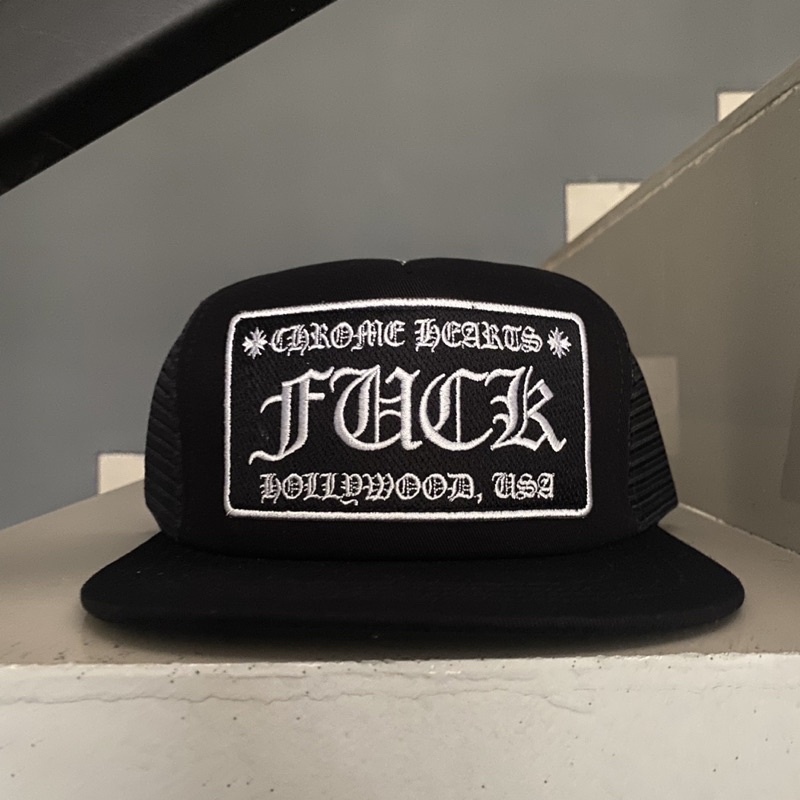 Jual TOPI CHROME HEARTS F*CK HOLLYWOOD MADE IN USA TRUCKER JARING HITAM ...