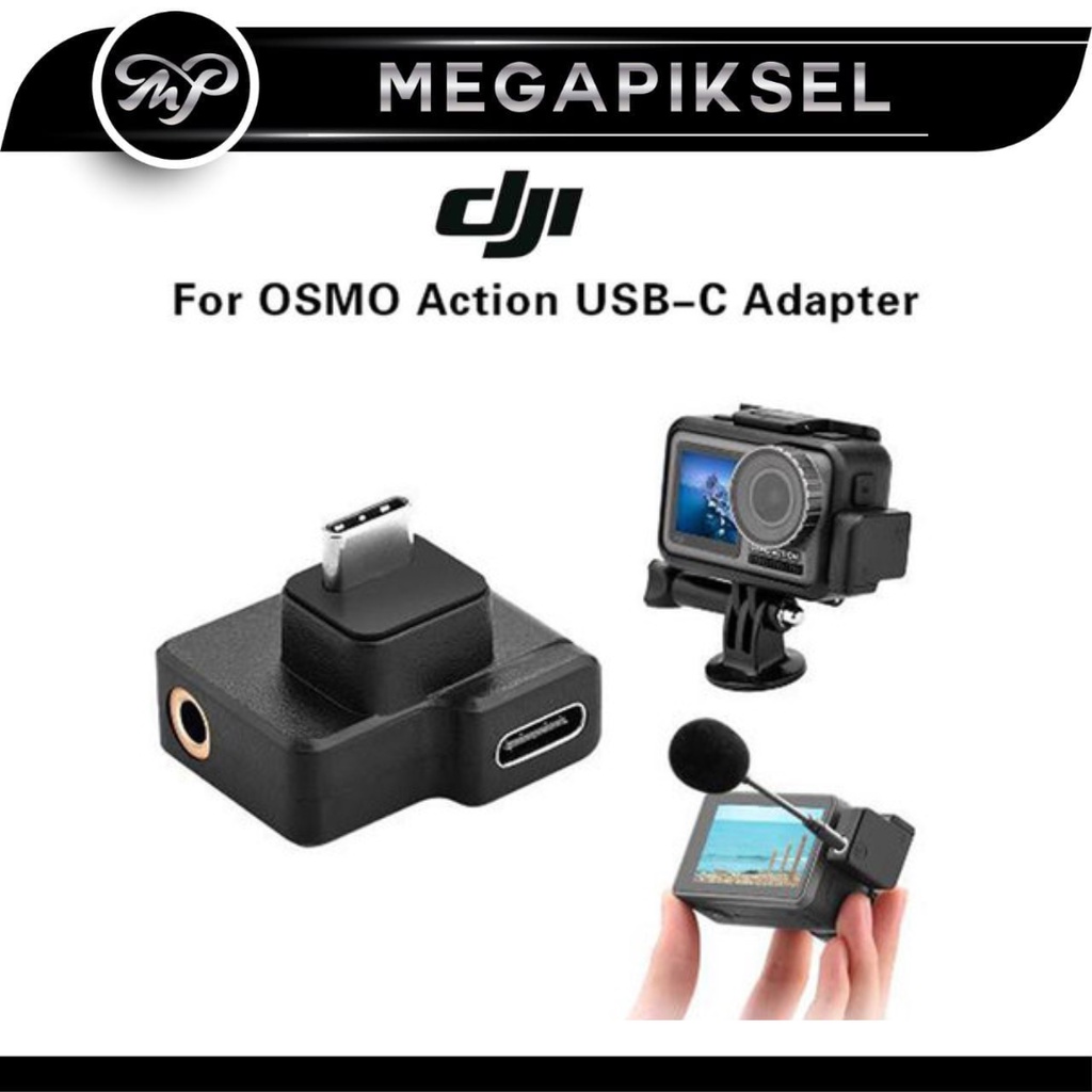 Jual Osmo Action - Adapter Mic Dual 3.5mm/USB-C Adapter Mic For Osmo ...