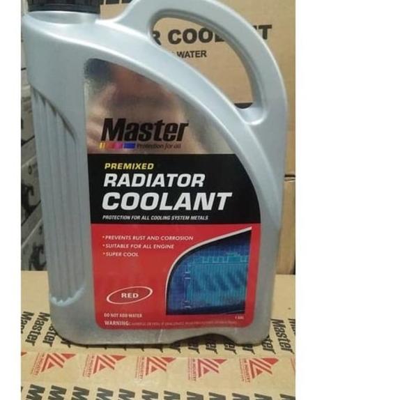 Jual Air Radiator Coolant Master Premixed Merah 4 Liter Galon PROMO ...