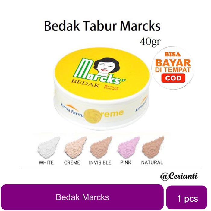 Jual Bedak Marcks Tabur Invisible Rose Natural Creme Putih 40 gr Marks ...