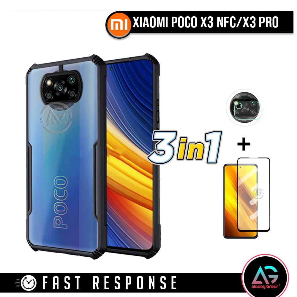 Jual Case Xiaomi Poco X3 Nfc/X3 Pro Paket 3IN1 Casing Free Tempered ...