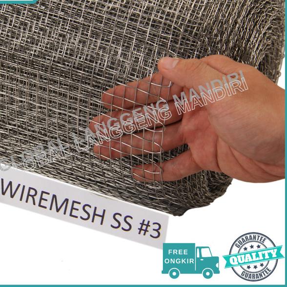 Jual WIRE MESH 3 STAINLESS (304) UK 1MX1M / WIREMESH #3 AYAKAN SS 304 ...