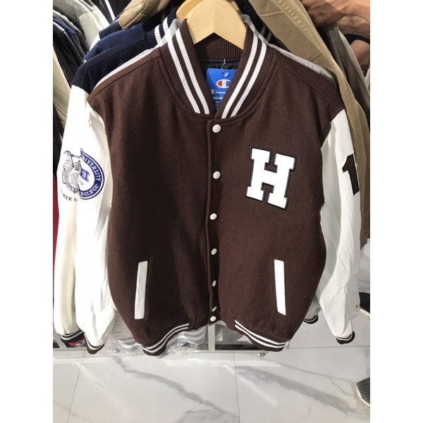 Jual varsity jacket leather Univ second branded original | Shopee Indonesia