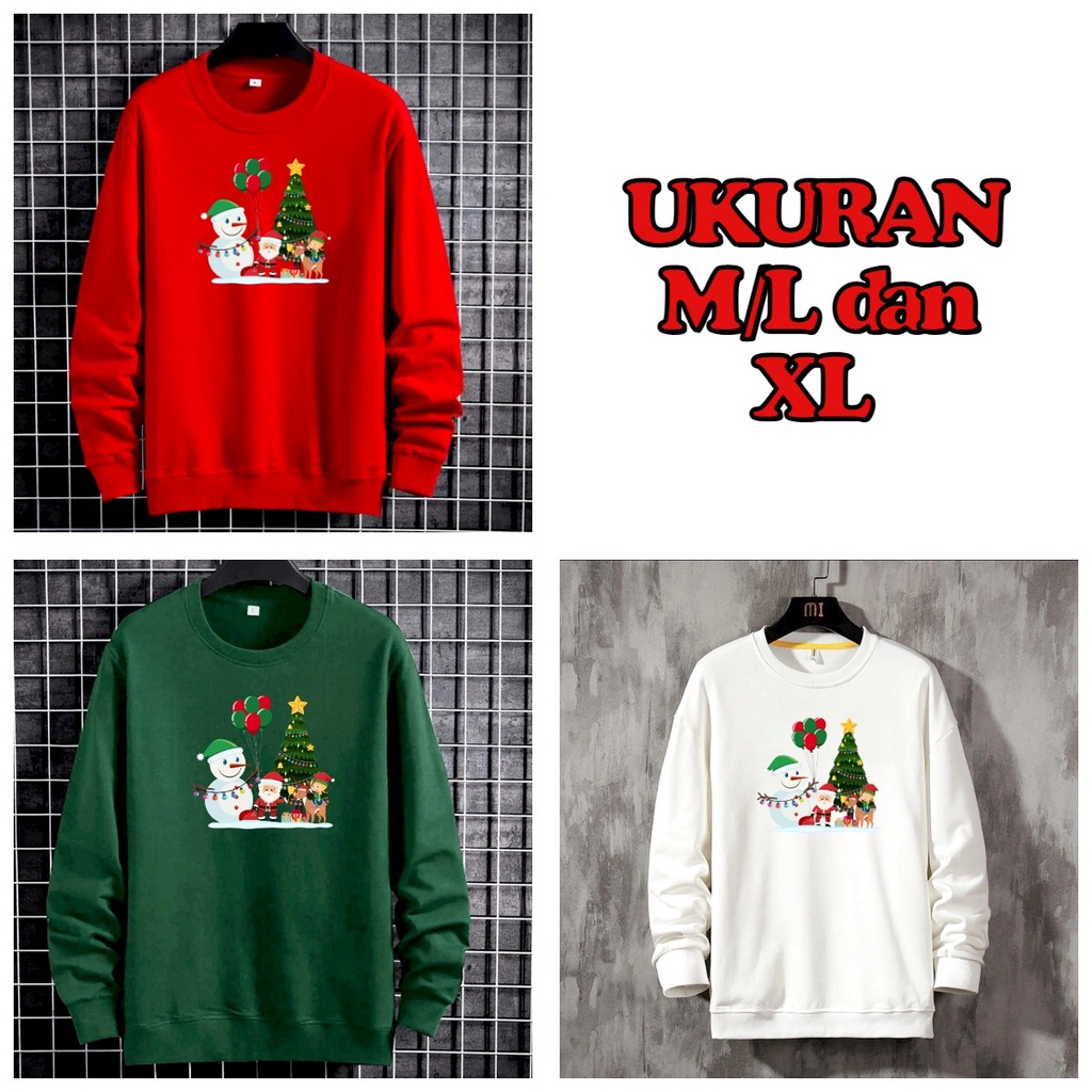 Jual MUKZHOP - BAJU SWEATER MERRY X-MAS SANTA CLAUS / atasan lengan ...