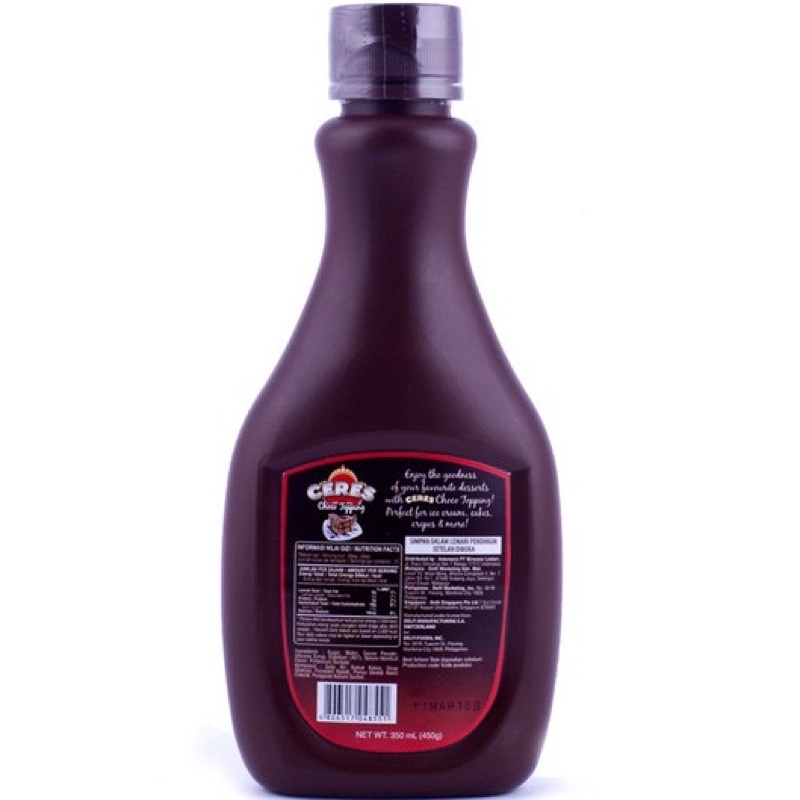 Jual COKLAT TOPPING CERES / CERES TOPPING CHOCOLATE 450GR (RIJEK ...