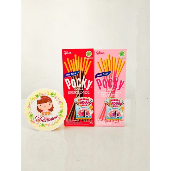 Jual .Eceran Glico Pocky chocolate strawberry cookies and cream mini 22 ...