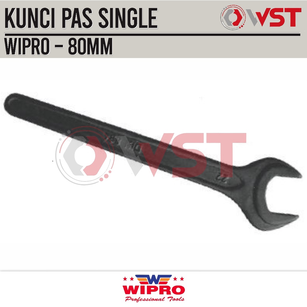 Jual Wipro Kunci Pas Single 80mm / Single Open End Wrench 80 mm ...