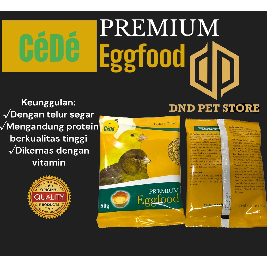 Jual CeDe premium eggfood pakan burung kenari kemasan ekonomis | Shopee ...