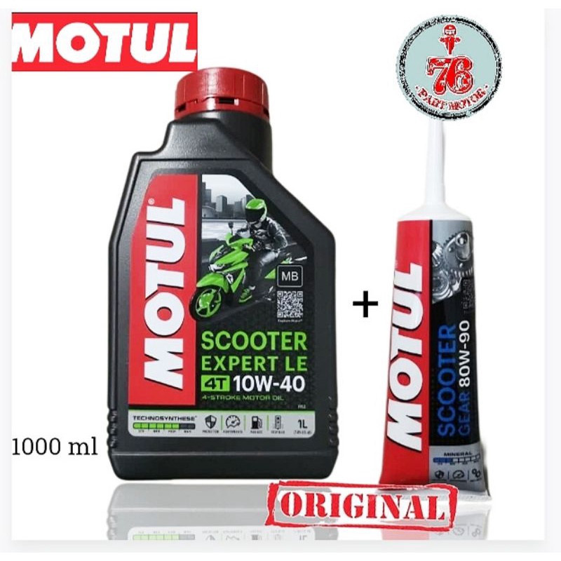 Jual PAKET OLI MOTUL SCOOTER EXPERT 10w-40 1000 ml DAN OLI GEAR MOTUL ...